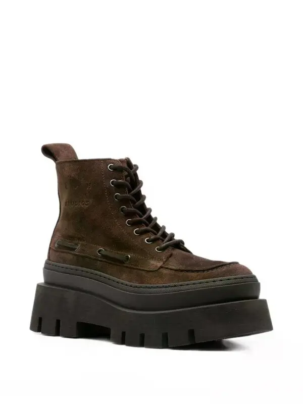SUMMERY COPENHAGEN Suede Platform Ankle Boots