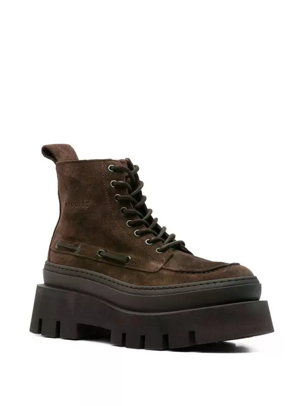 SUMMERY COPENHAGEN Suede Platform Ankle Boots