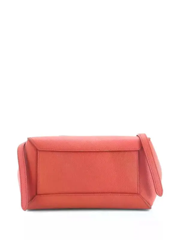 Celine Textured Leather Nano Belt Bag - Red