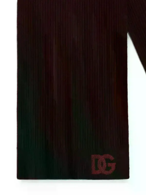 Dolce & Gabbana Virgin Wool Scarf With Logo