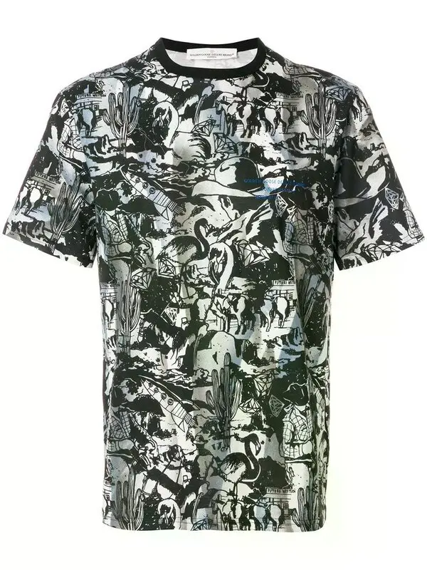 GOLDEN GOOSE Printed Fitted T-shirt