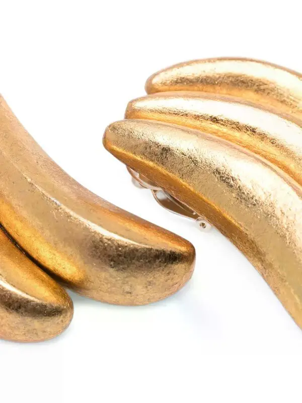 MONIES Metallic-finish Wood Earrings