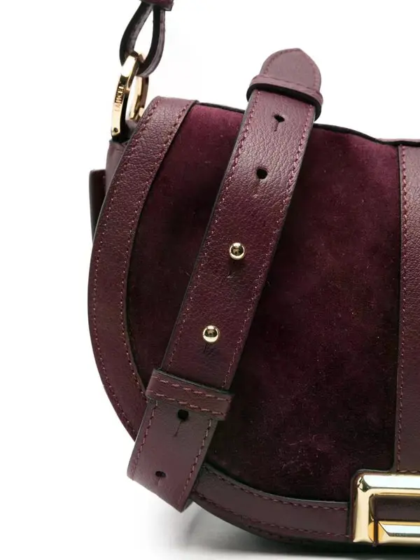 LANCEL Suede-panelled Shoulder Bag