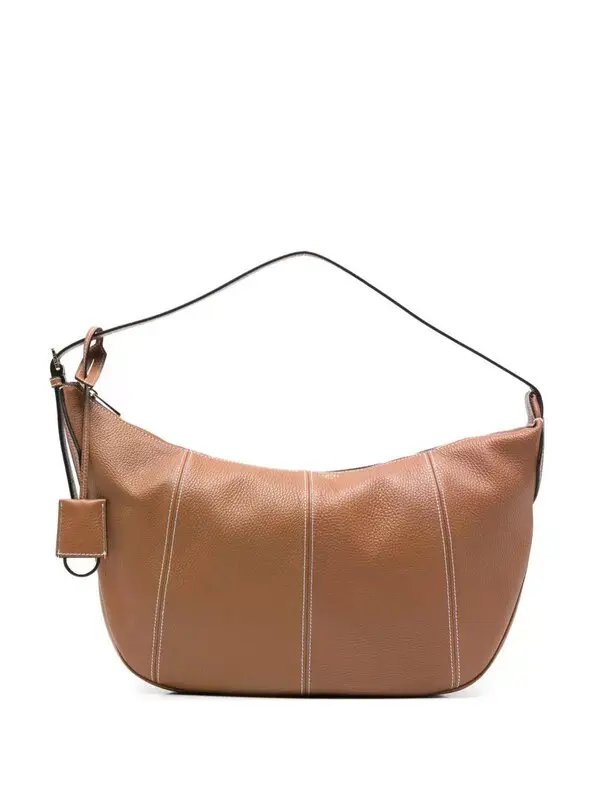 LANCEL Contrast-stitch Leather Shoulder Bag - Brown