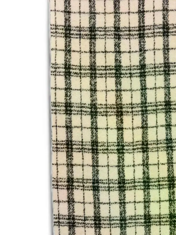 Destin Check-pattern Frayed-edge Scarf