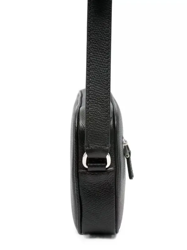 Valentino Garavani Vlogo Signature Leather Shoulder Bag - Black