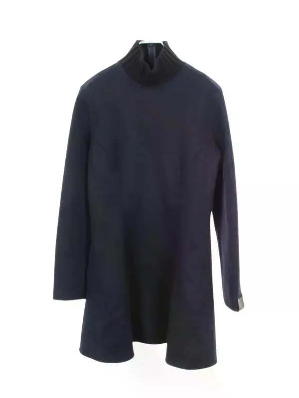 LOUIS VUITTON Mini High-neck Long-sleeve Dress - Blue