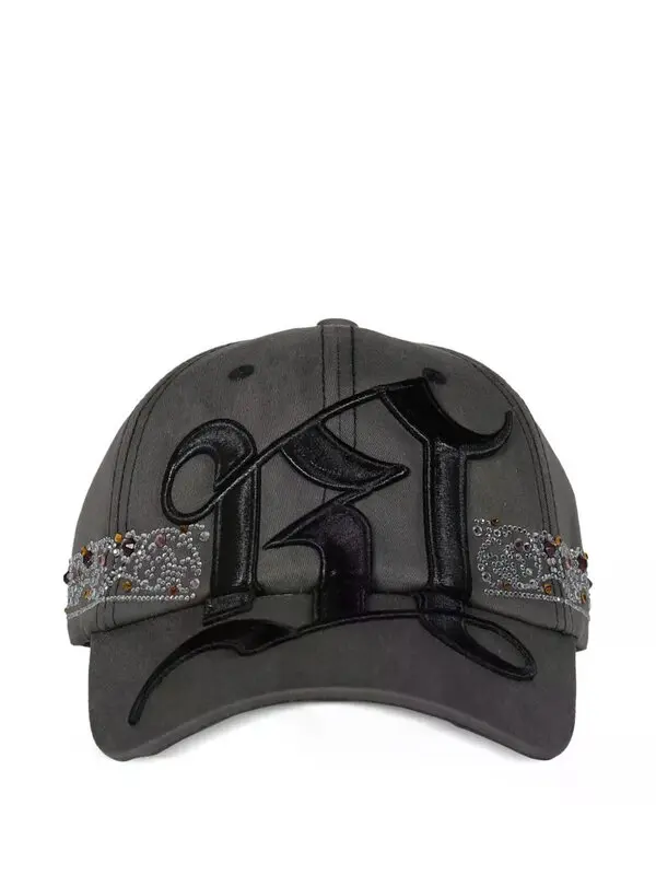 BOSSUP Rhinestone Tiara Cap - Grey