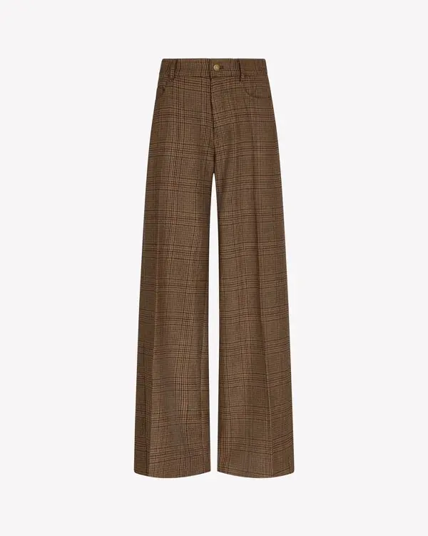 Serena Bute Wool Tweed Straight Leg Trouser