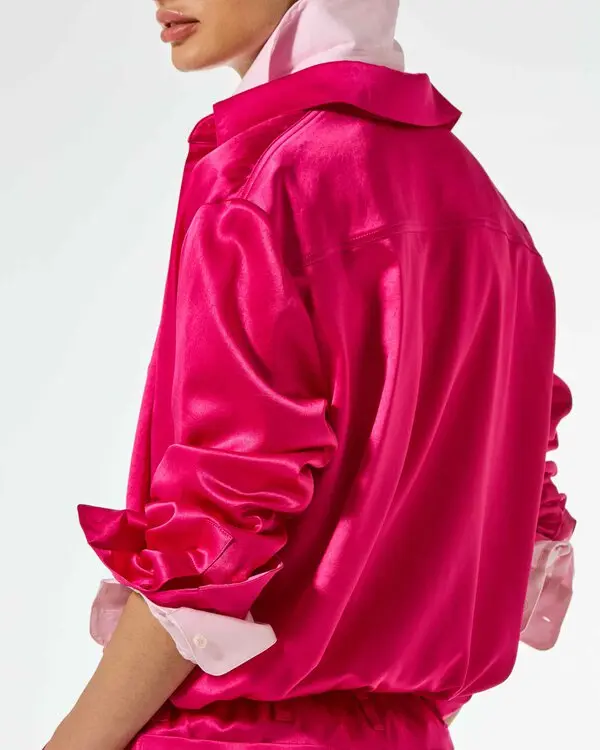 Serena Bute Satin Boyfriend Shirt