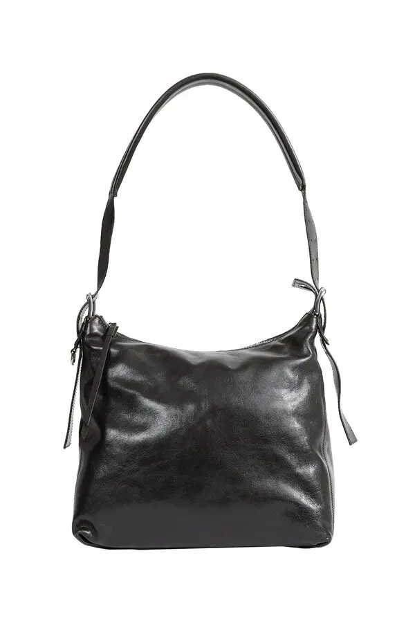 LEMAIRE Small Belted Hobo Bag - Brown