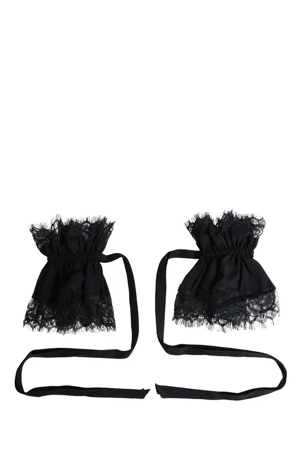 ANN DEMEULEMEESTER Birte Cuffs With Lace Ruffles