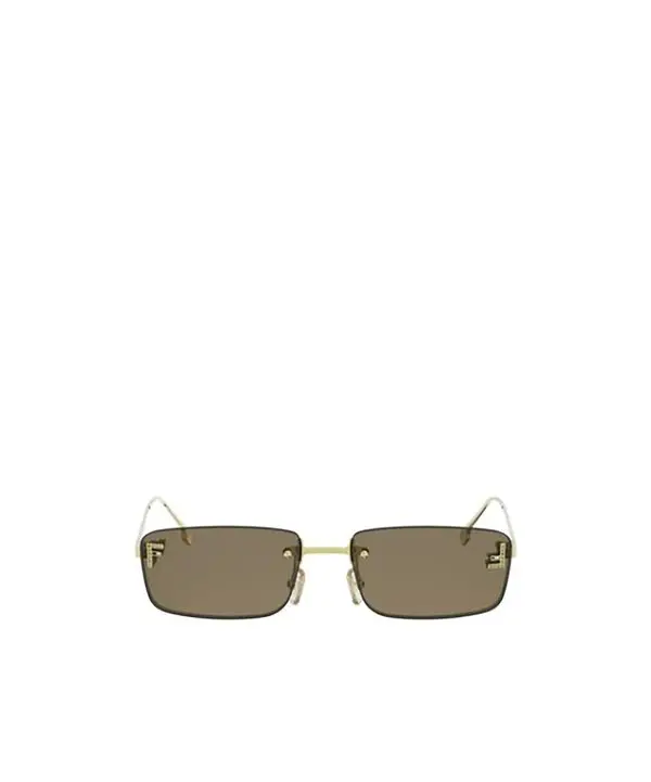 Fendi Rectangular Frame Sunglasses - Gray