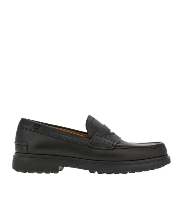 FERRAGAMO Round Toe Business Casual Shoes - Black
