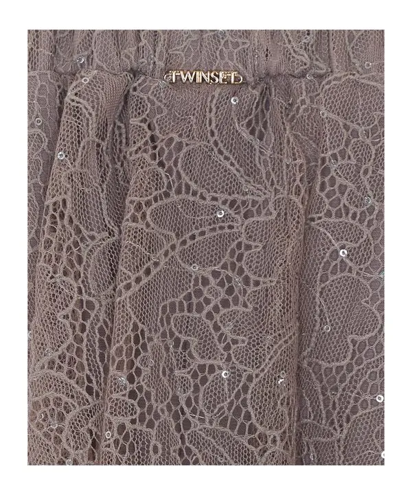 TWINSET Lace And Sequin Mini Skirt