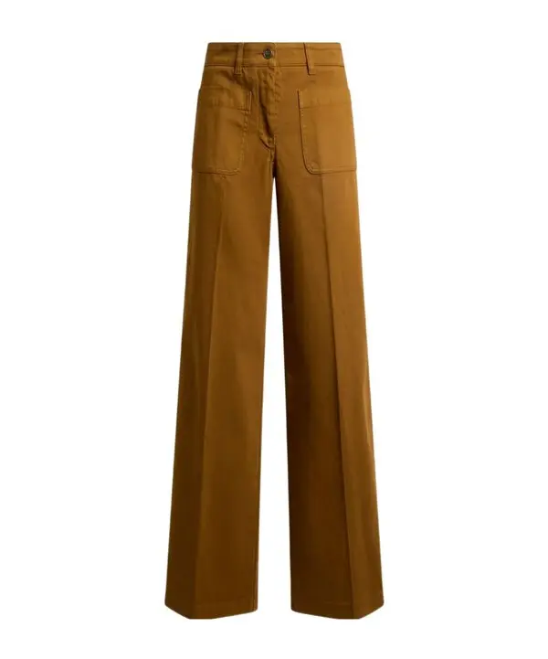 Etro Flared Denim Jeans With Pegaso Buttons