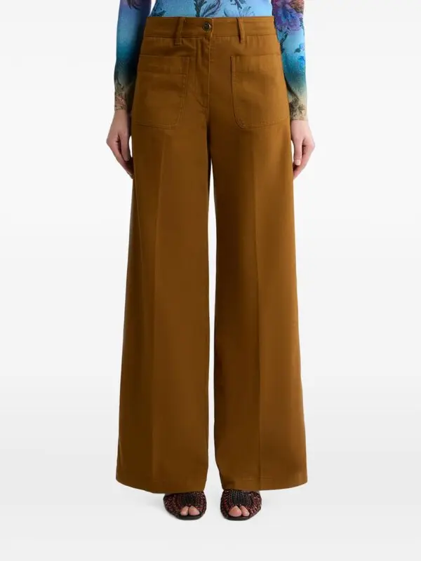 Etro Flared Denim Jeans With Pegaso Buttons