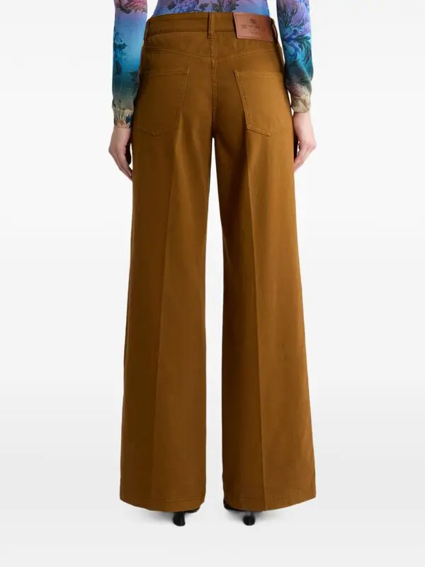 Etro Flared Denim Jeans With Pegaso Buttons