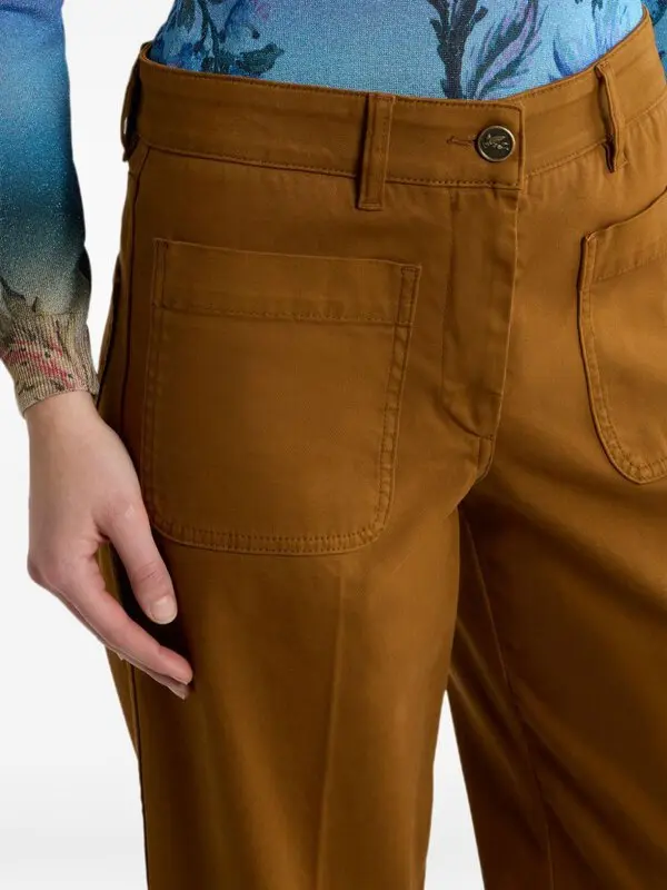 Etro Flared Denim Jeans With Pegaso Buttons