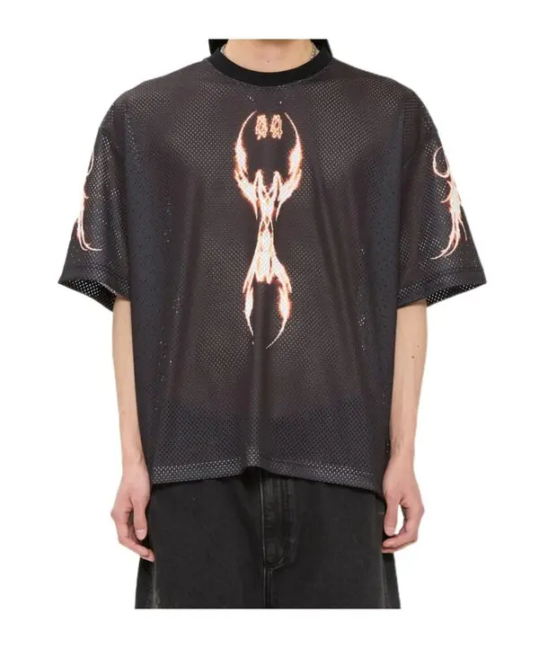 44 LABEL GROUP Perforated Graphic T-shirt