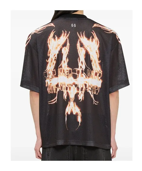 44 LABEL GROUP Perforated Graphic T-shirt