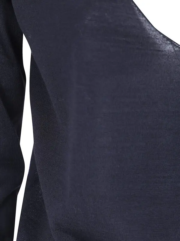 NUUR Scarf Detail V-neck Pullover Sweater