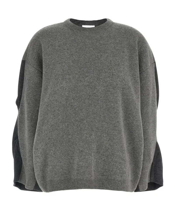 NUDE Two-tone Sleeve Sweater - Gray
