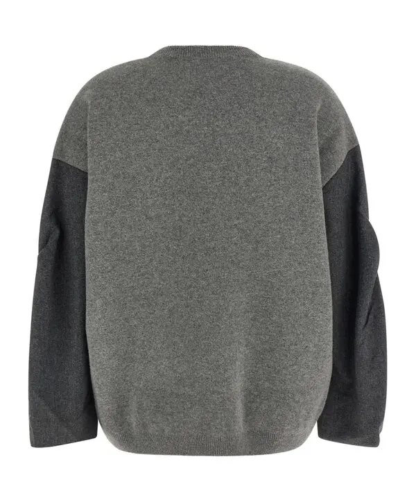 NUDE Two-tone Sleeve Sweater - Gray