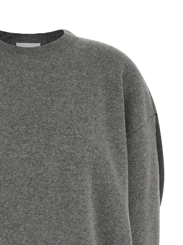 NUDE Two-tone Sleeve Sweater - Gray