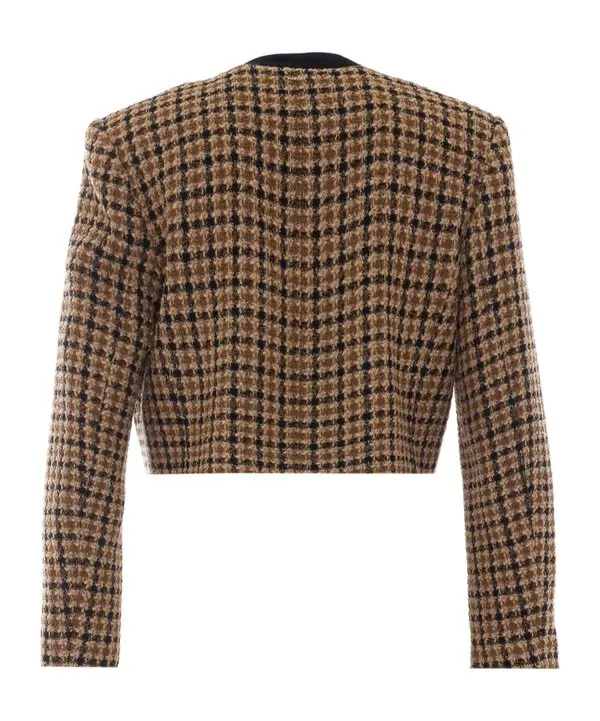 TWINSET Check Bouclé Spencer Jacket