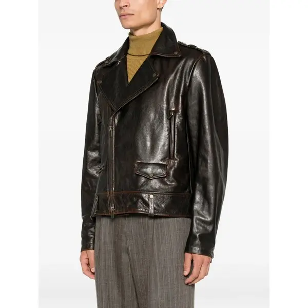 SALVATORE SANTORO Long-sleeve Leather Jacket