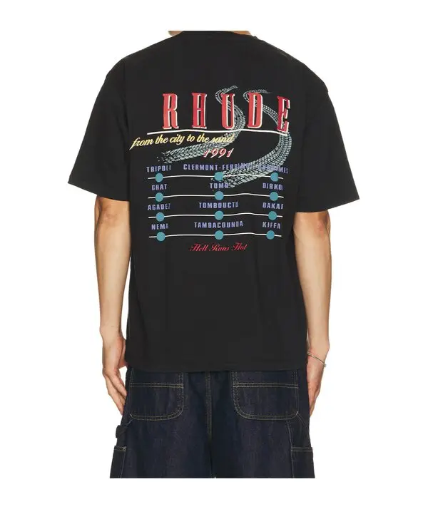Rhude The Desert Decides 1991 T-shirt - Black