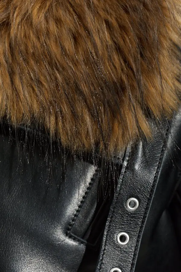 Sacai Long-sleeve Leather Jacket