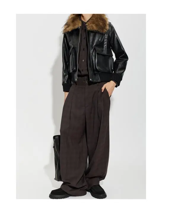 Sacai Long-sleeve Leather Jacket