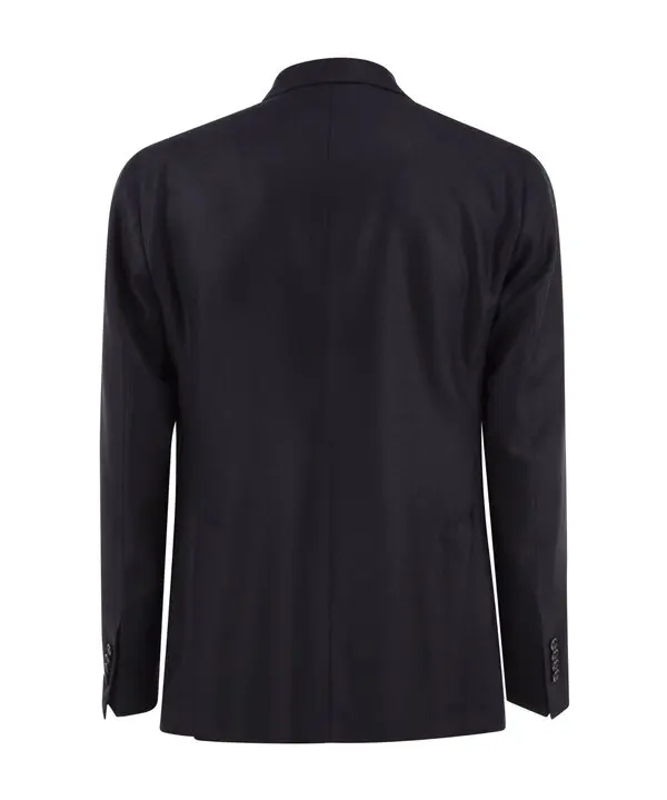 Tagliatore Double-breasted Virgin Wool And Cashmere Blazer