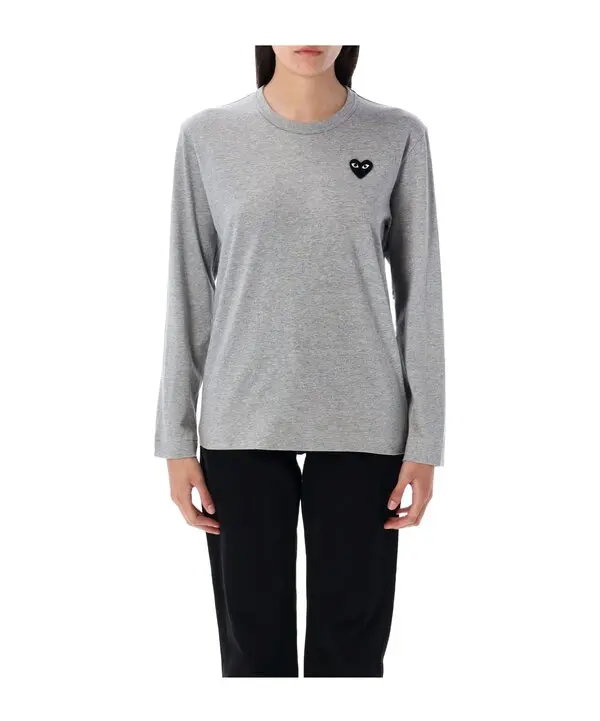 Play Comme Des Garcon Heart-patch T-shirt
