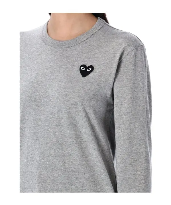 Play Comme Des Garcon Heart-patch T-shirt