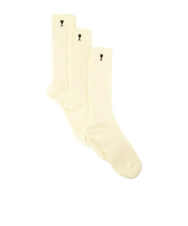 AMI Paris De Coeur Ribbed Socks