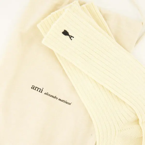 AMI Paris De Coeur Ribbed Socks