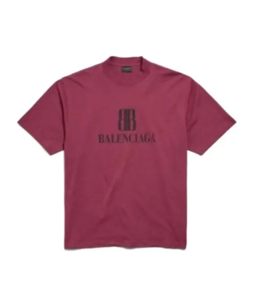 Balenciaga Logo Printed High-neck T-shirt - Red
