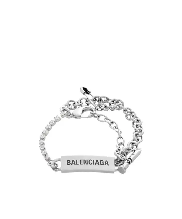 Balenciaga Logo Engraved Diy Bracelet