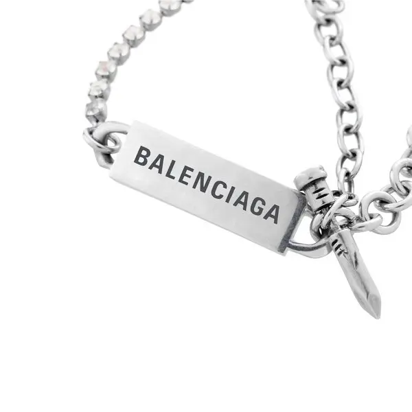 Balenciaga Logo Engraved Diy Bracelet
