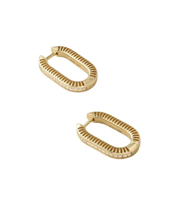 L'ATELIER NAWBAR Lock 18-karat Yellow And Diamond Earrings - Gold