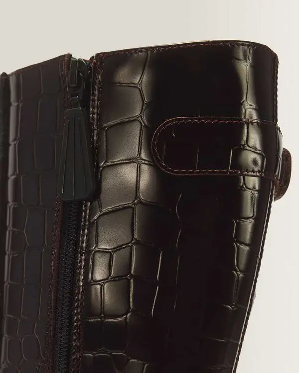 Dr. Martens Buzz Hi Croc Emboss Leather Boots