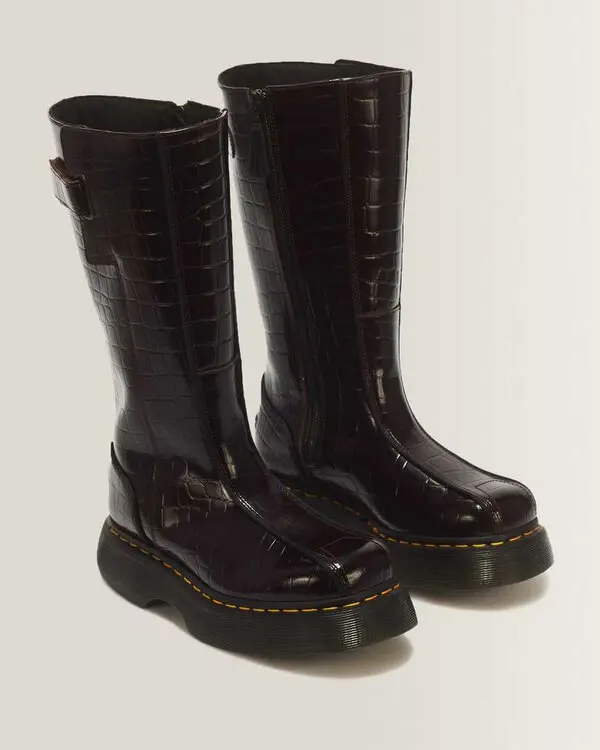 Dr. Martens Buzz Hi Croc Emboss Leather Boots