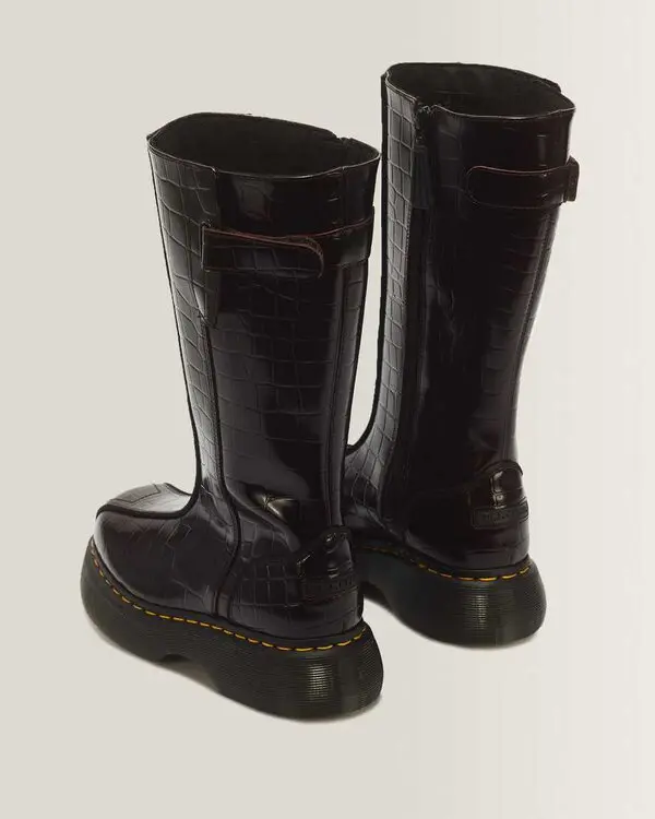 Dr. Martens Buzz Hi Croc Emboss Leather Boots