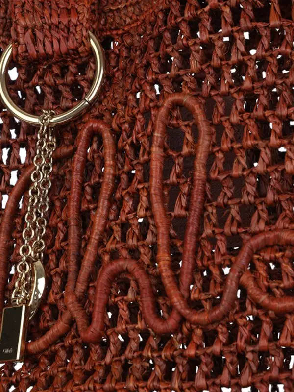 Chloé Raffia Shoulder Bag - Brown