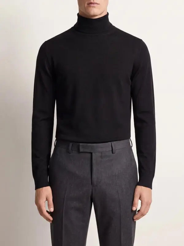 ROBERTO COLLINA Extrafine Merino Wool Roll Neck - Brown