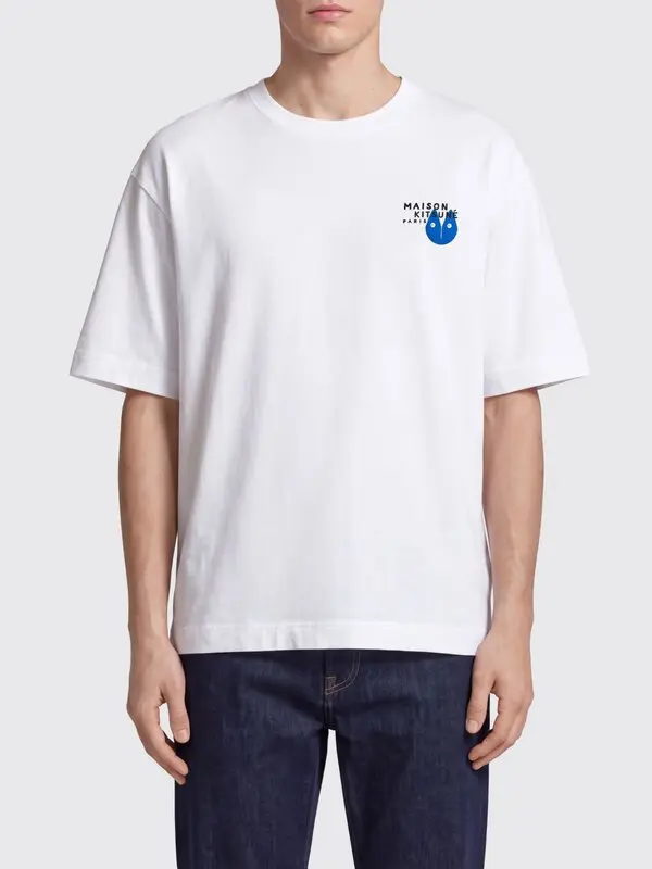 Maison Kitsuné Graphic Print Contrast Logo Cotton T-shirt