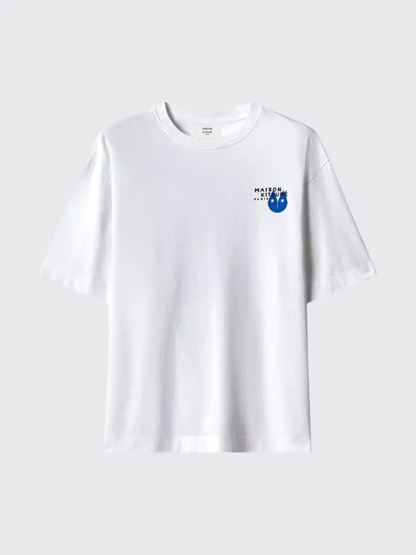Maison Kitsuné Graphic Print Contrast Logo Cotton T-shirt